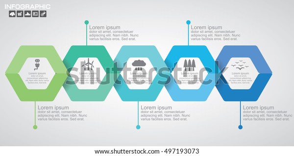 Timeline Nature Infographics Design Template 5 Stock Vector (Royalty ...