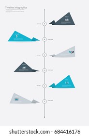 Timeline Paper Infographic Application Ux Ui Stock Vector (Royalty Free ...