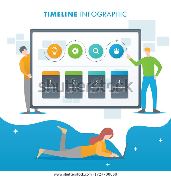 Timeline Presentation Infographic Report Template Vector Stock Vector ...