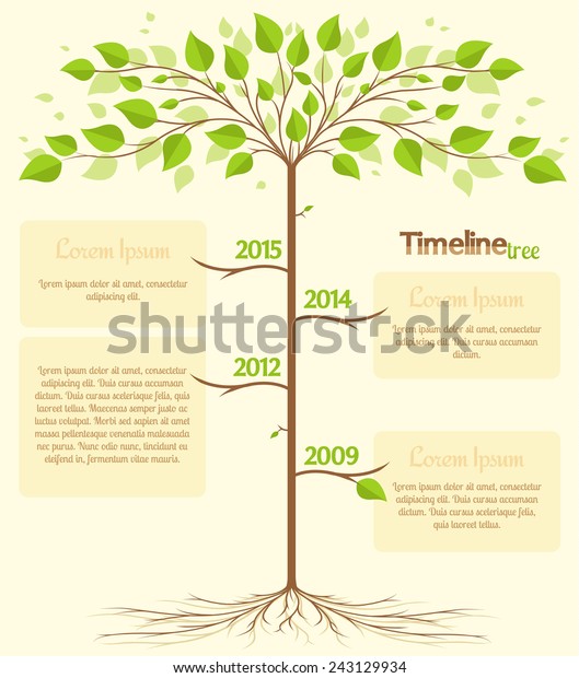 Timeline Shaped Tree Space Your Text Stock Vector (Royalty Free) 243129934