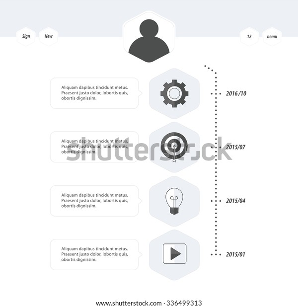 Timeline Template Black White Style Stock Vector (Royalty Free) 336499313 Timeline Template Black White Style Stock Vector (Royalty Free) 336499313