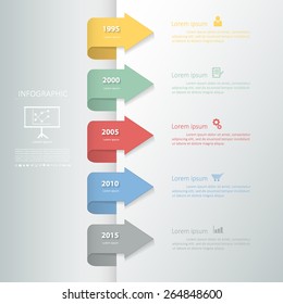 Timeline Template Business Design Reports Step Stock Vector (Royalty ...