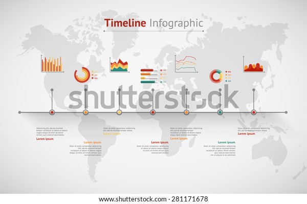 Timeline Vector Infographic World Map Stock Vector (Royalty Free) 281171678 Timeline Vector Infographic World Map Stock Vector (Royalty Free) 281171678