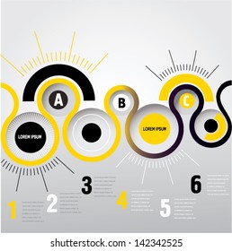 Timeline Yellow Infographic Bckground Stock Vector (Royalty Free ...