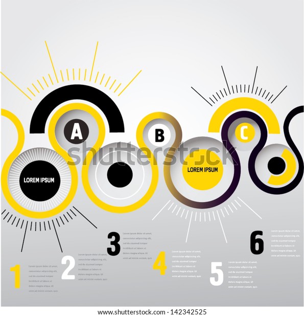 Timeline Yellow Infographic Bckground Stock Vector (Royalty Free ...