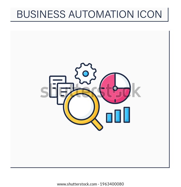 Timely Analytics Color Icon Displayed Real Stock Vector (Royalty Free ...