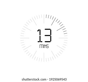 Timer 13 Mins Icon 13 Minutes Stock Vector (Royalty Free) 1925069543 ...