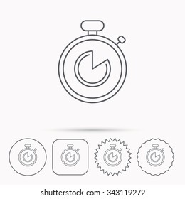 Timer Icon Stopwatch Sign Sport Competition Stock Vector (Royalty Free ...