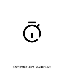Timer Incomplete Line Art Icon Template Stock Vector (Royalty Free ...