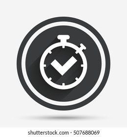 Tick Timer Icon Vector Design Template Stock Vector (Royalty Free ...