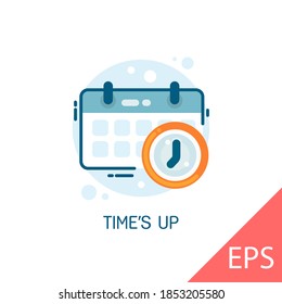 Times Vector Modern Flat Line Design Stock Vector (Royalty Free ...