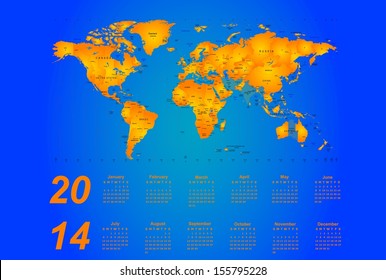 World Map All Countries Set Earth Stock Vector (Royalty Free) 156404612
