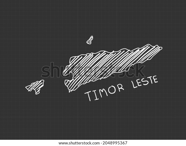 Timor Leste Map Freehand Sketch On Stock Vector (Royalty Free ...