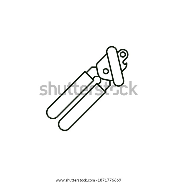 Tin Can Opener Vector Line Icon Stock Vector (Royalty Free) 1871776669