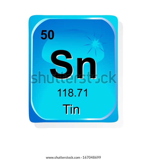 Tin Chemical Element Atomic Number Symbol Stock Vector (Royalty Free ...