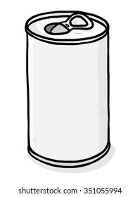 Tinned Can Cartoon Vector Illustration Grayscale: เวกเตอร์สต็อก (ปลอด ...