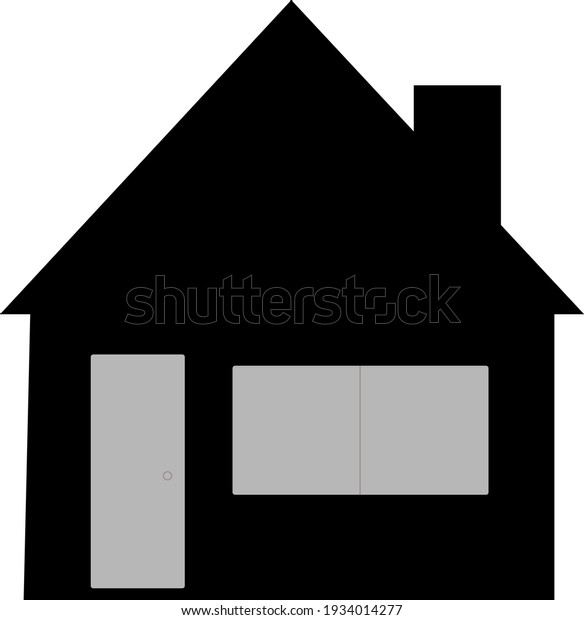 Tiny Little House Icon Black Color Stock Vector (Royalty Free ...
