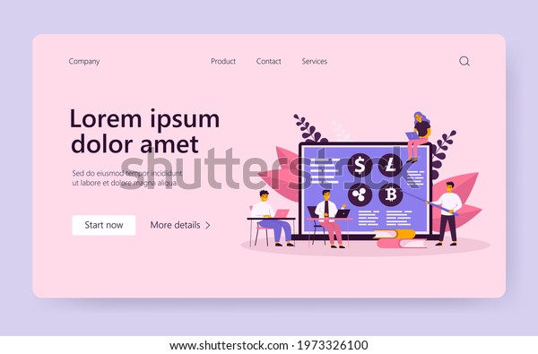 Tiny People Learning Trading School Academy Stock Vector (Royalty Free ...