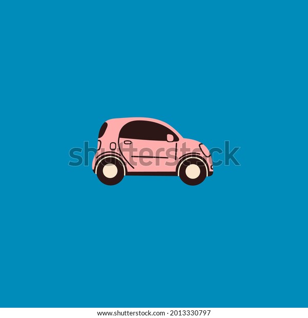 Tiny Pink Car Side View Colored Stock Vector (Royalty Free) 2013330797 ...
