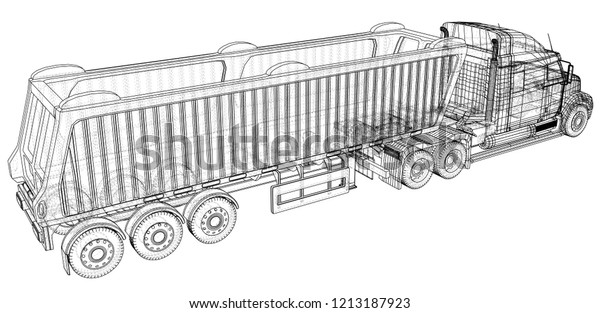 Tipper Lorry On Transparent Background Logistics Stock Vector (Royalty ...