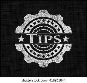 Tips Chalkboard Emblem Written On Blackboard Stock Vector (Royalty Free ...