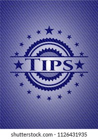 Tips Emblem Denim Texture Stock Vector (Royalty Free) 1126431935 ...