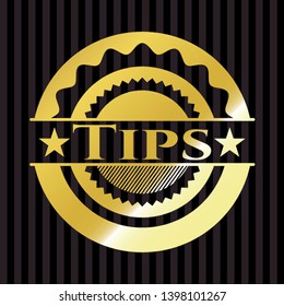 Tips Gold Badge Vector Illustration Detailed Stock Vector (Royalty Free ...