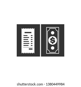 Tips Icon Restaurant Check Symbol Design Stock Vector (Royalty Free ...