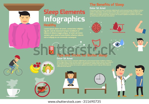 Tips Tricks Better Sleep Infographics Vector 库存矢量图（免版税）311690735 ...