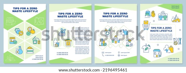 Tips Zero Waste Lifestyle Green Brochure Stock Vector (Royalty Free ...
