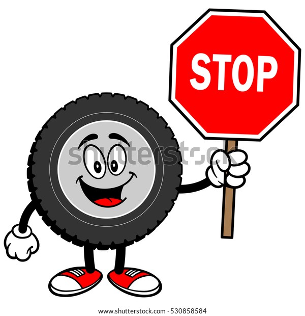 Tire Cartoon Stop Sign: เวกเตอร์สต็อก (ปลอดค่าลิขสิทธิ์) 530858584 ...