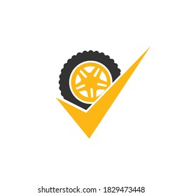 Tire Check Vector Logo Design Tire Stock Vector (Royalty Free ...