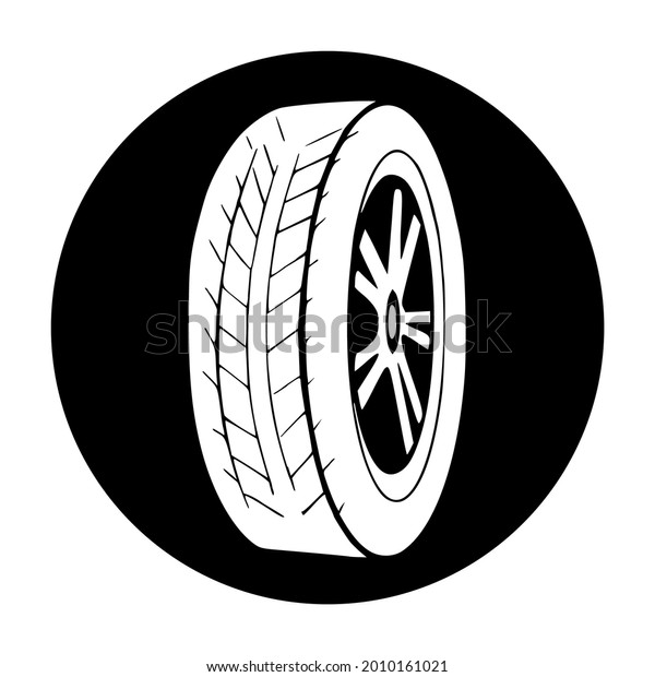 Tire Icon 2d Simple Flat Style Stock Vector (Royalty Free) 2010161021 ...