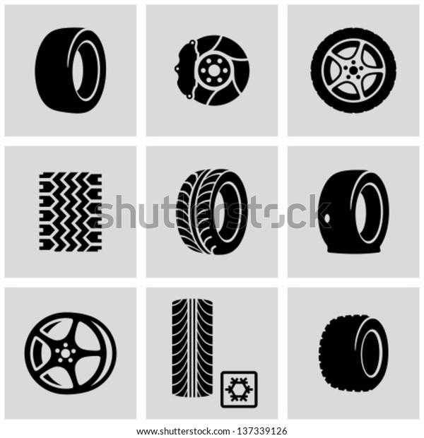 Tire Icons Stock Vector (Royalty Free) 137339126 | Shutterstock