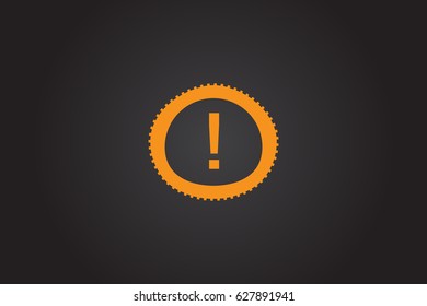 Tire Pressure Car Dashboard Warning Sign: vector de stock (libre de ...