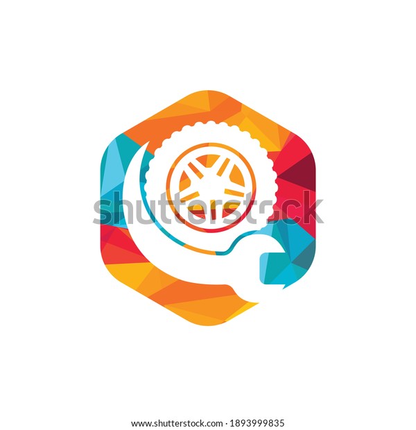 Tire Repair Shop Vector Logo Design Stock Vector (Royalty Free ...