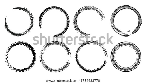 Tire Track Circle Grunge Frame Digital Stock Vector (Royalty Free ...