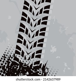 Tire Track Over Gray Background Stock Vector (Royalty Free) 2142637989 ...