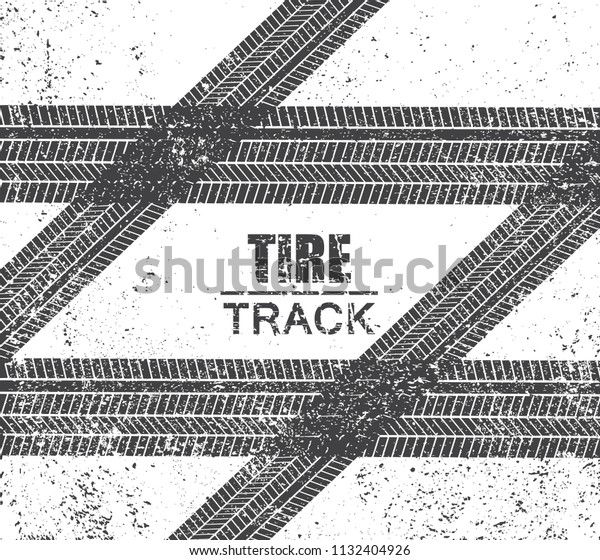 Tire Tracks Backgroundgrunge Tire Tracksvector Illustration Stock Vector (Royalty Free ...