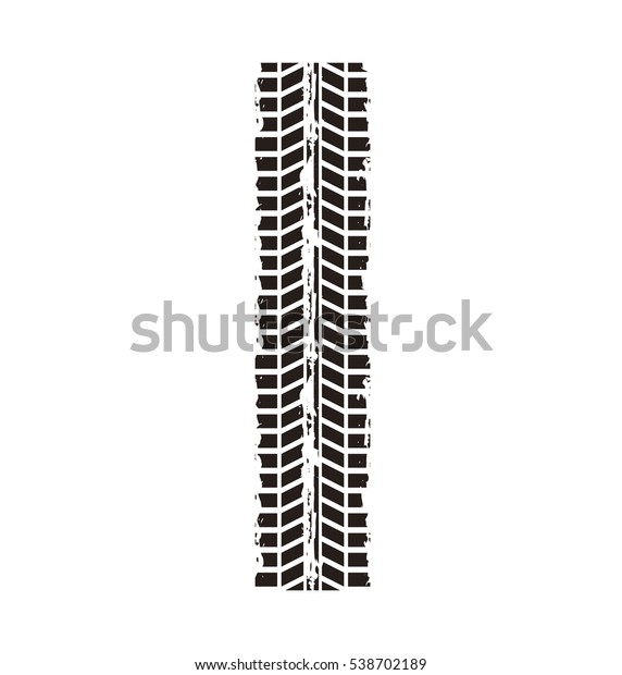 Tire Tracks Mark Isolated Icon Vector Stock Vector (Royalty Free ...