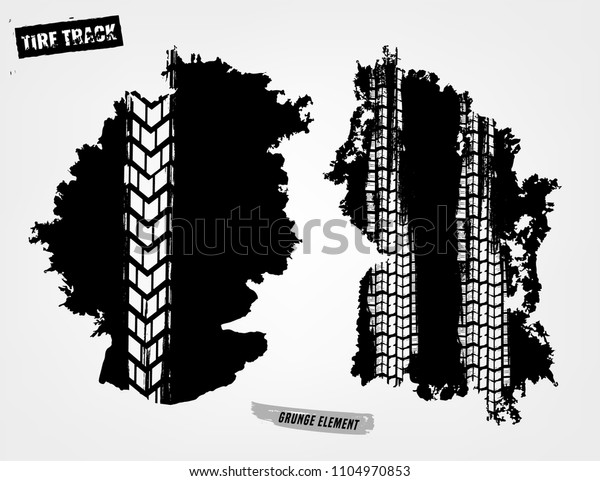 Tire Tracks Print Texture. Horizontal grunge banner. Off-road ...