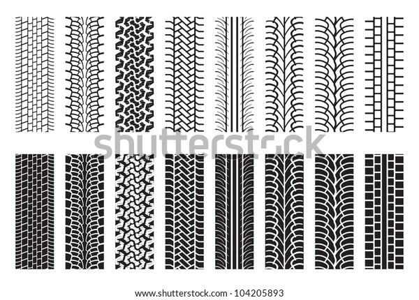 Tire Tracks Trace Wheel Stock Vector (Royalty Free) 104205893