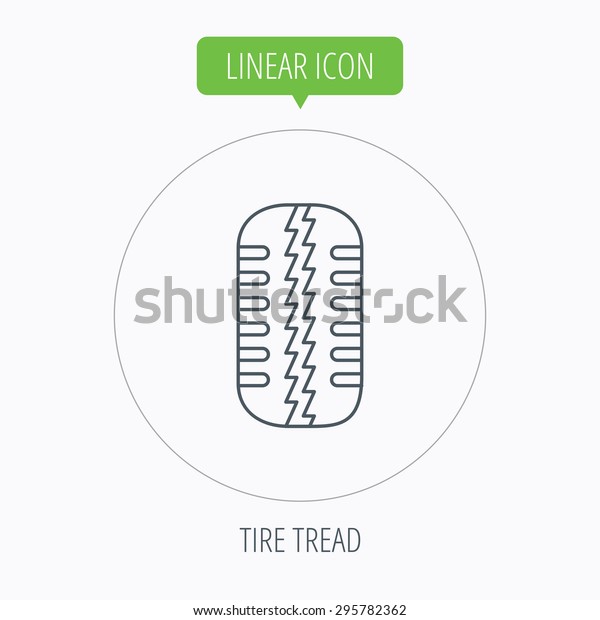 Tire Tread Icon Car Wheel Sign Stock Vector (Royalty Free) 295782362 ...