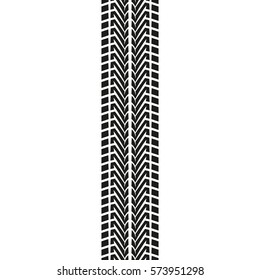 Tire Tread Track Isolated On White Stock Vector (Royalty Free ...
