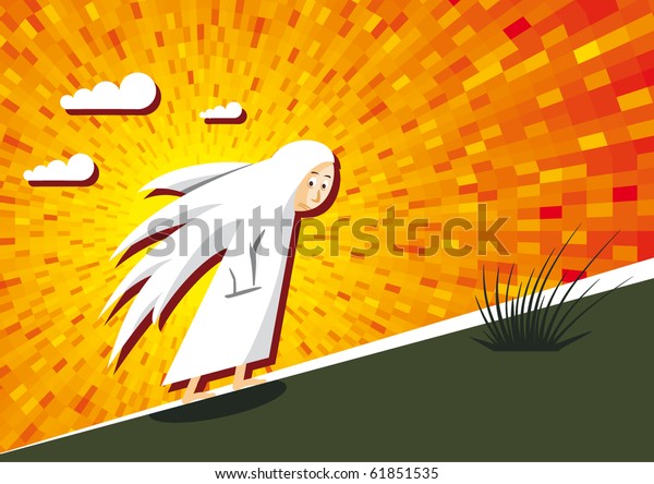 Tired Angel Stock Vector (Royalty Free) 61851535 | Shutterstock