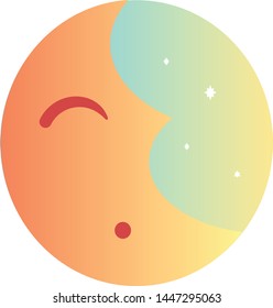 Tired Asleep Moon Vector Illustration Sky Stock Vector (Royalty Free ...