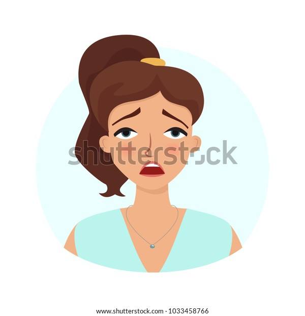 Tired Face Expression Vector Flat Illustration Stock Vector (Royalty ...