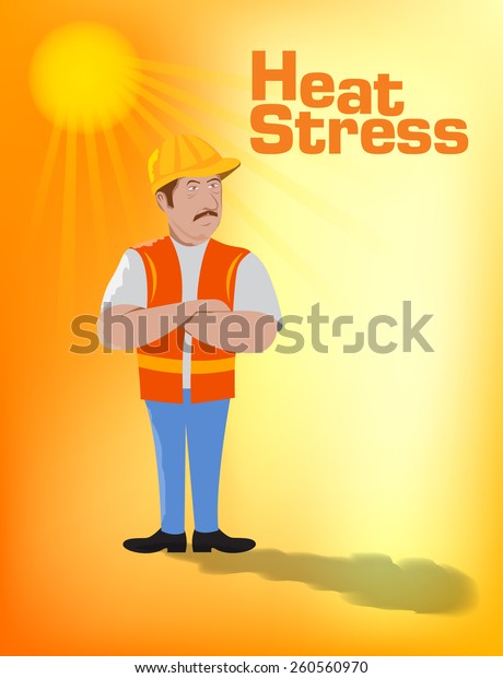 Tired Labor Standing Under Sun Heat Stock Vector (Royalty Free) 260560970
