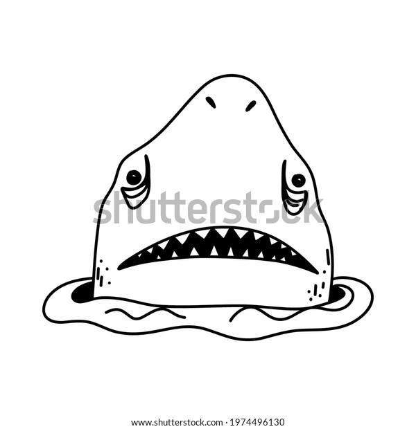Tired Shark Vector Icon Illustration Isolated Stock Vector (Royalty ...