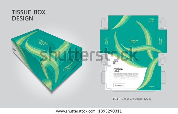 Tissue Box Design Green Nature Concept Stock Vector (Royalty Free ...